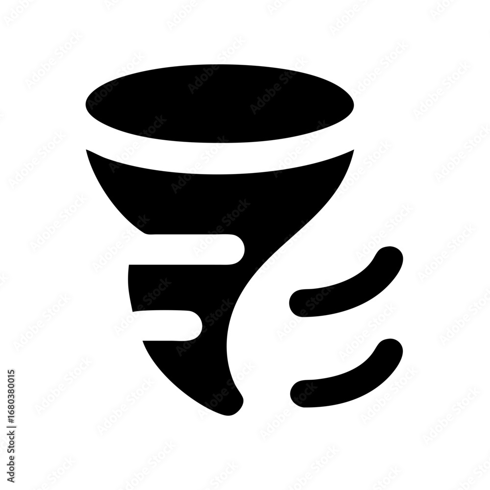 Tornado vector icon illustration of cyclone twister disaster funnel ...