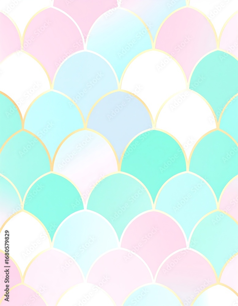 Pastel fish scale pattern Stock Photo | Adobe Stock