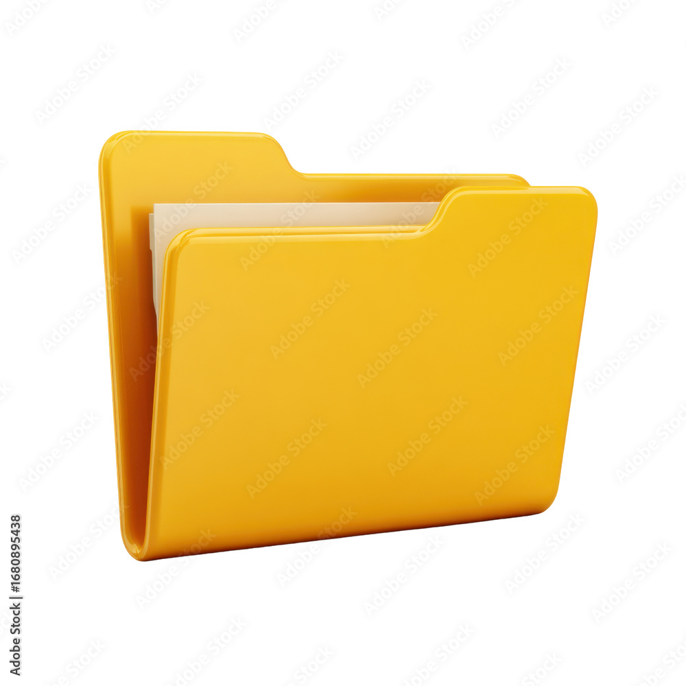 Yellow Folder Icon for Digital Organization and File Management ...