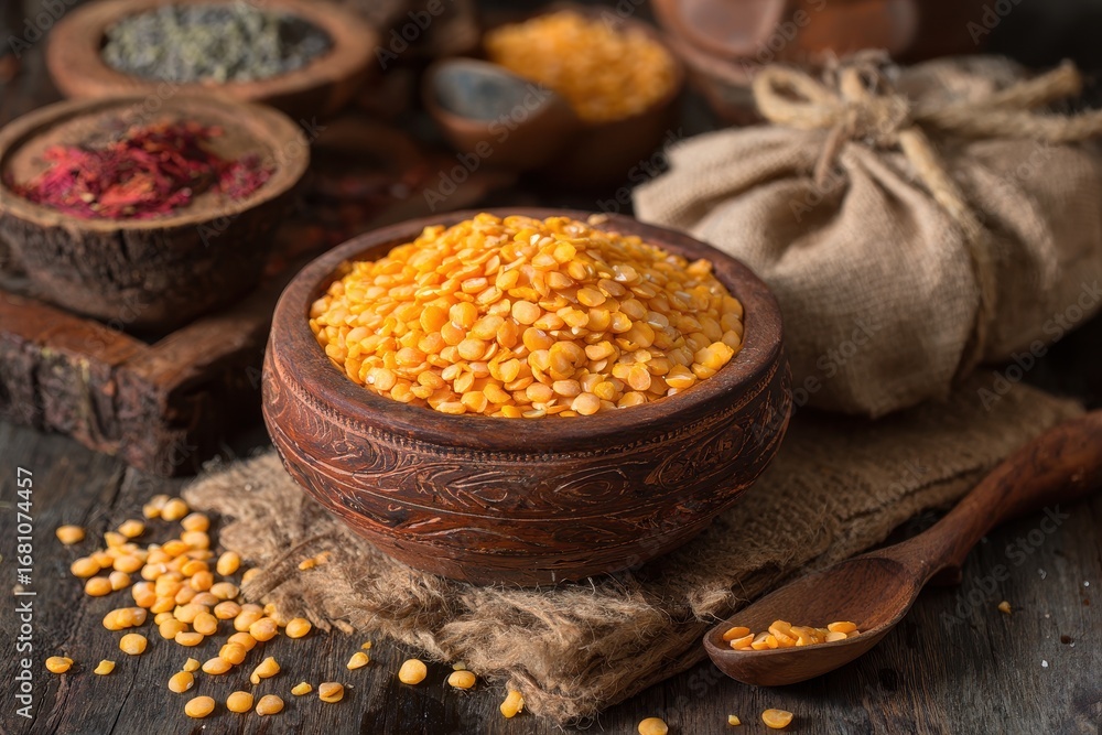 Toor dal a well known Indian pulse is also known as yellow pigeon peas ...