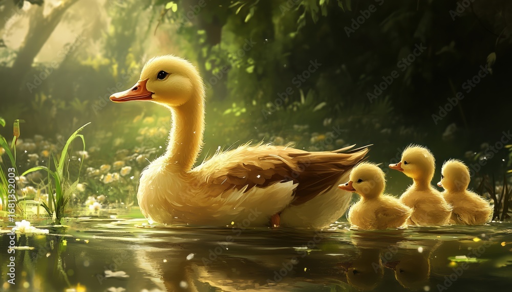 Fairy Tale: The Unfortunate Duckling Who Joins A Family Of Geese, A ...