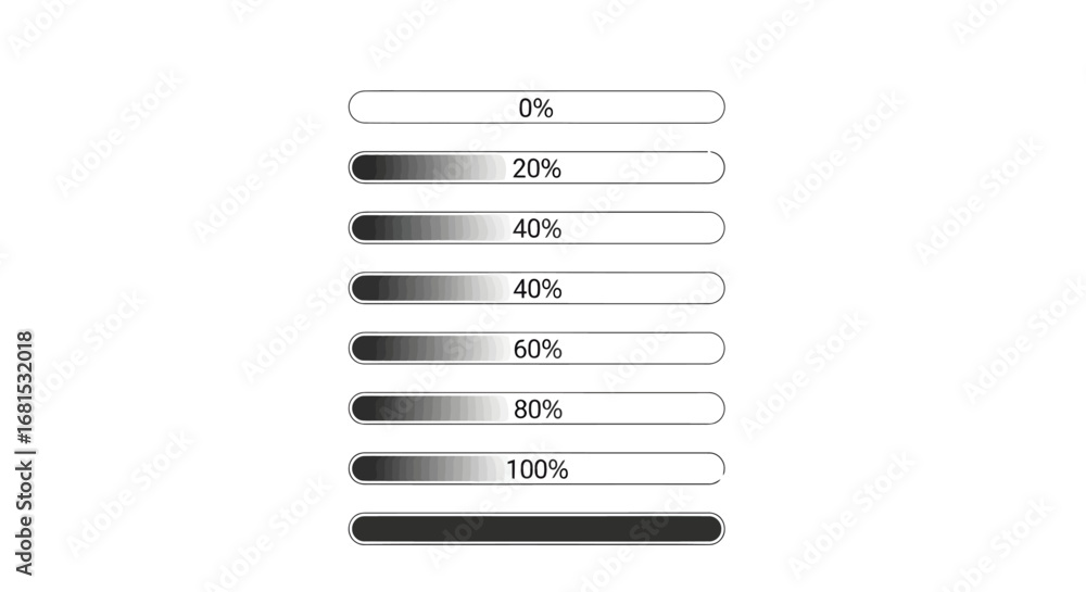 Dynamic progress bars visually indicate loading status and completion ...
