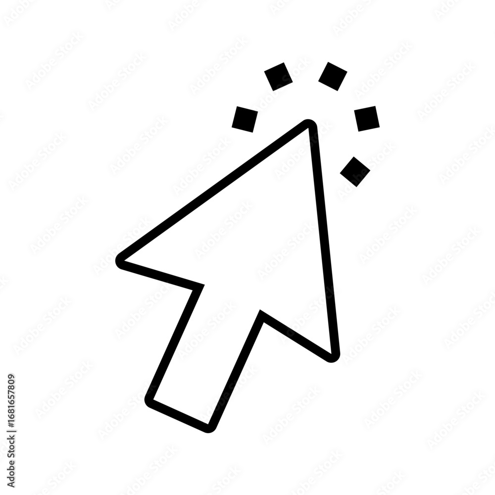 Vektor Computer mouse click cursor. Load symbol. Pointer cursor and ...