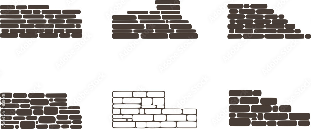 CAD Drawings. Stone wall pattern for landscape, outdoor and park, etc ...