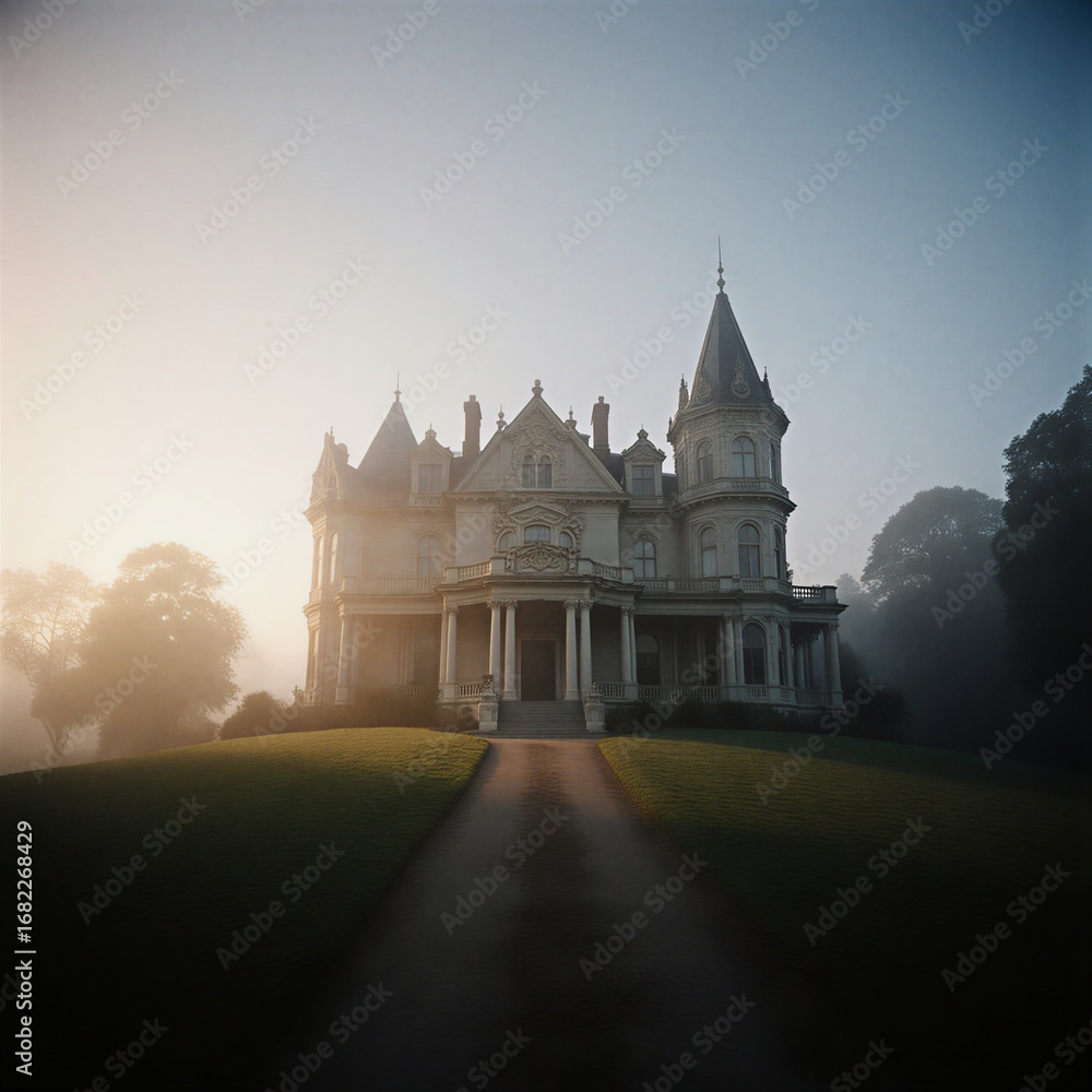 elegant mansion in a misty morning | historic, architecture, mansion ...