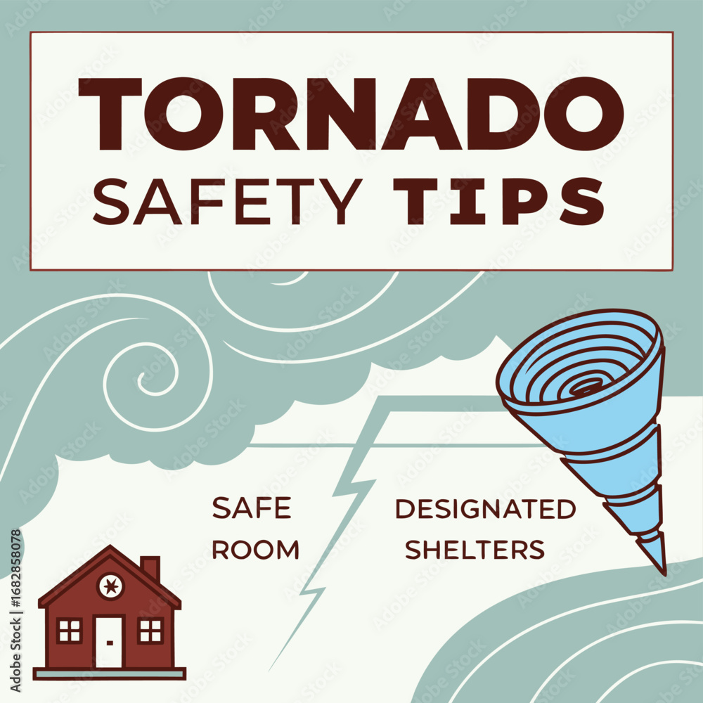 Tornado Safety Tips Graphic: A concise graphic provides essential tips ...