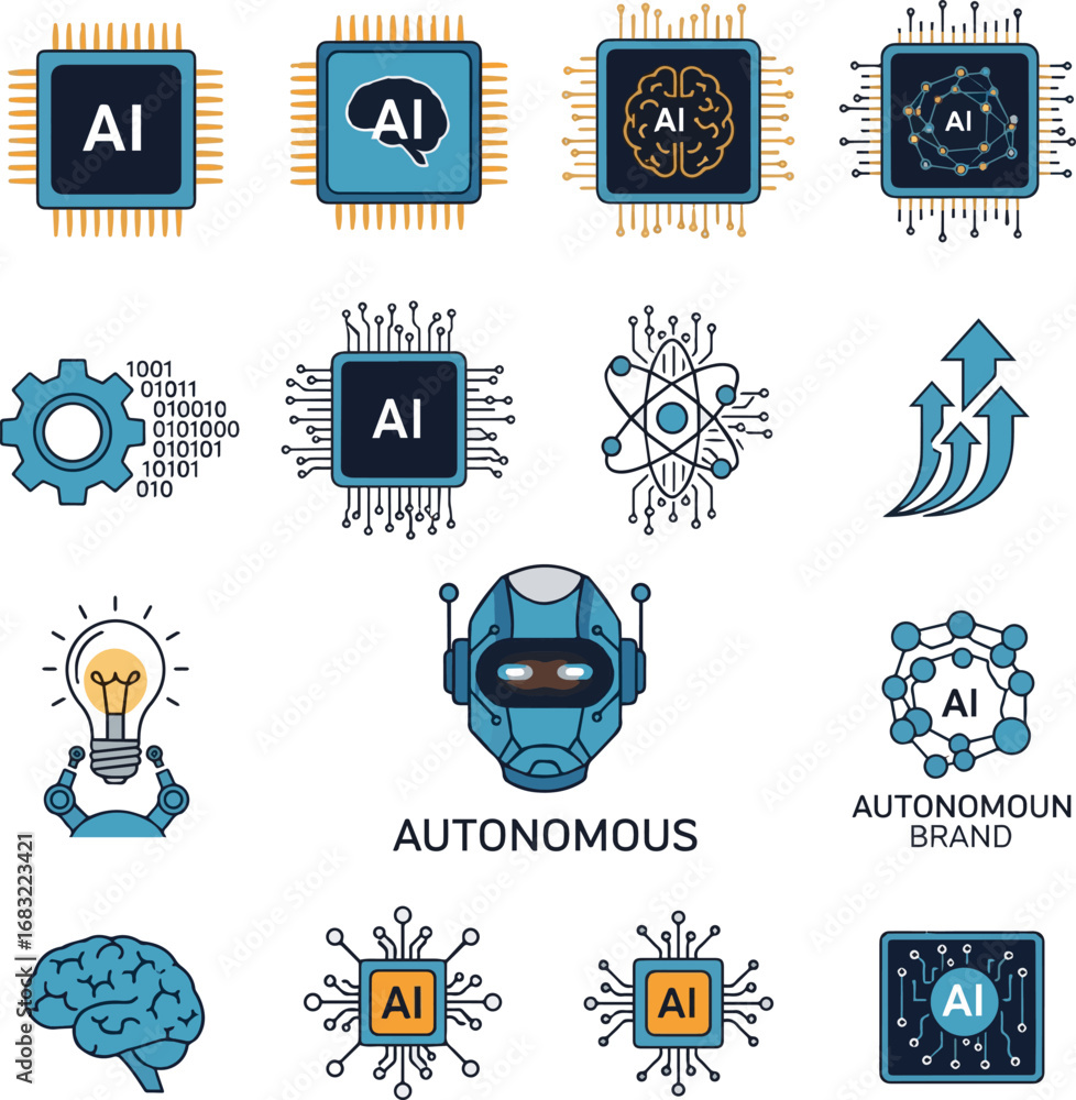 Stock-Vektorgrafik „Create a kinds of Artificial intelligence chip ...
