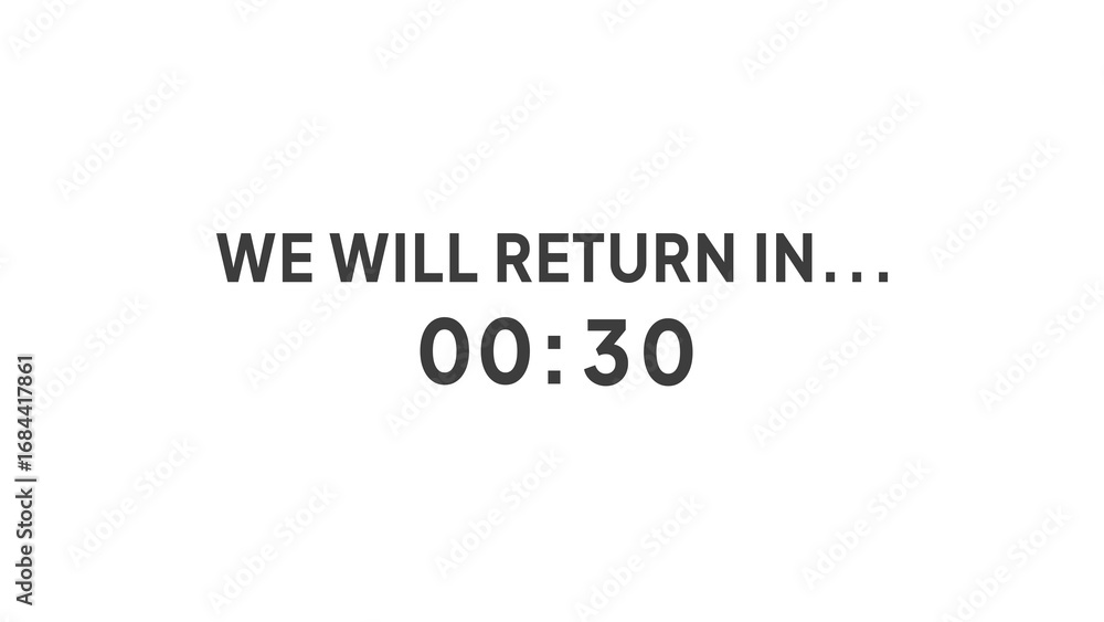 30 second timer clock illustration. Countdown timer clock. Stock ...