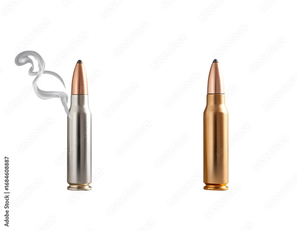 Stock-Foto „Bullet Cartridges Fired and Unfired Realistic Render ...
