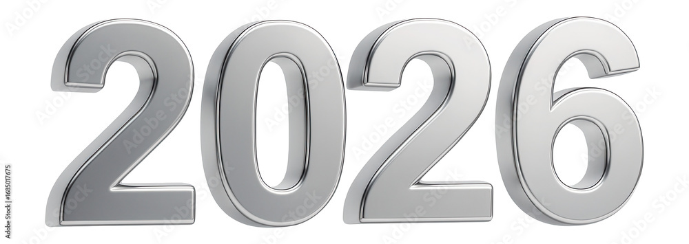 2026 year number in 3D block letters Stock Illustration | Adobe Stock