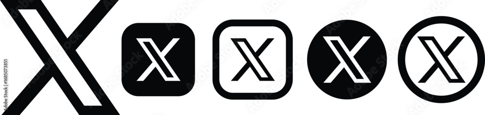 High resolution X ( Twitter) icon logo. Twitter X logo icon png ...
