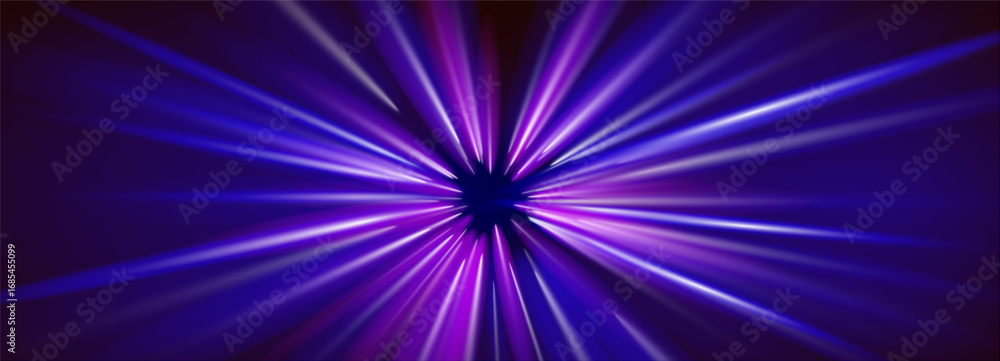 Purple hyperspace speed effect with lightspeed trails and neon warp ...