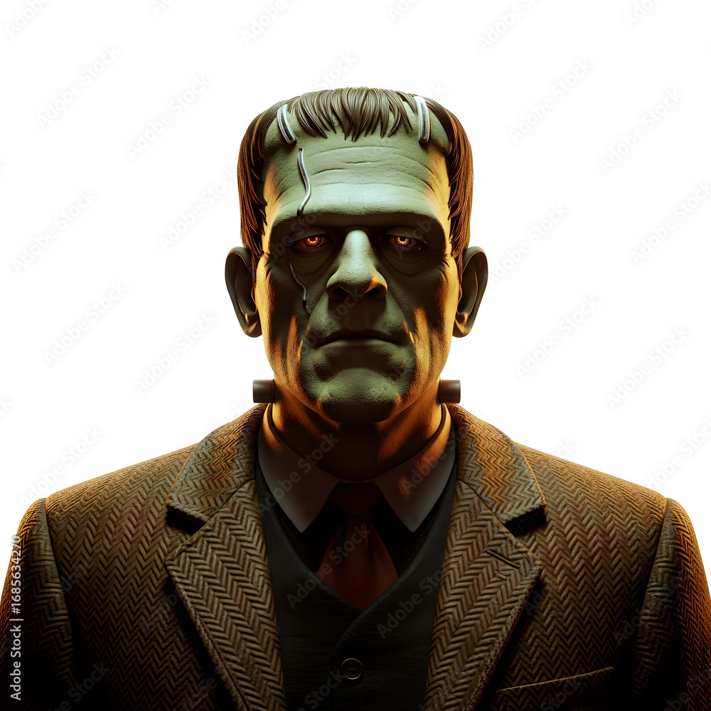 Classic Frankenstein's Monster Portrait With A Modern Twist, Hauntingly ...