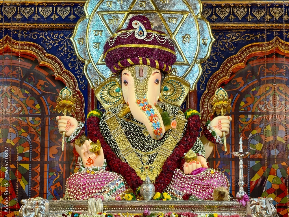 31 August 2025, Pune, Maharashtra, India, Beautiful sculpture of Lord ...