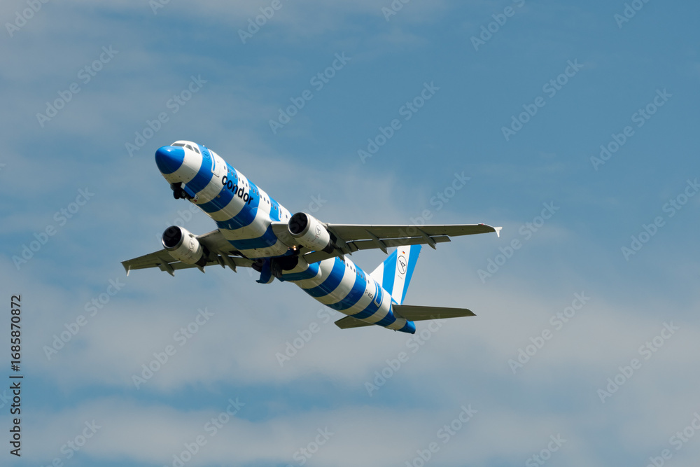 D-AICA Condor Airbus A320-212 jet in Zurich in Switzerland 5.8.2025 ...