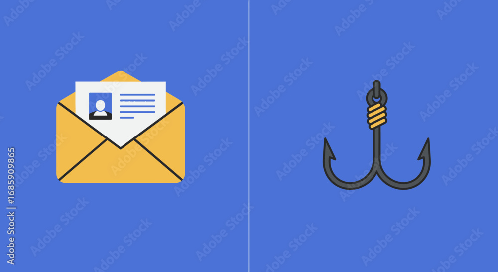 Beware Of Phishing Emails And Online Scams With Deceptive Hooks Targeting Personal Data Stock