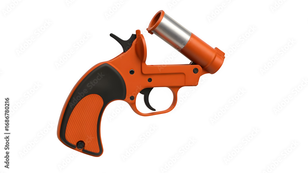 Emergency Flare Gun with Open Chamber and Flare Cartridge PNG Stock ...