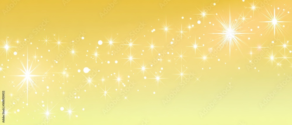 Pale Yellow Gradient Background with Scattered Starlight, Providing a ...