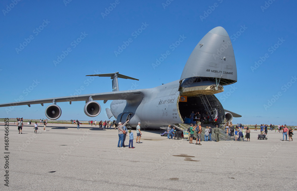 2025 Cleveland Air Show US Air Force Lockheed C-5 Galaxy cargo plane ...