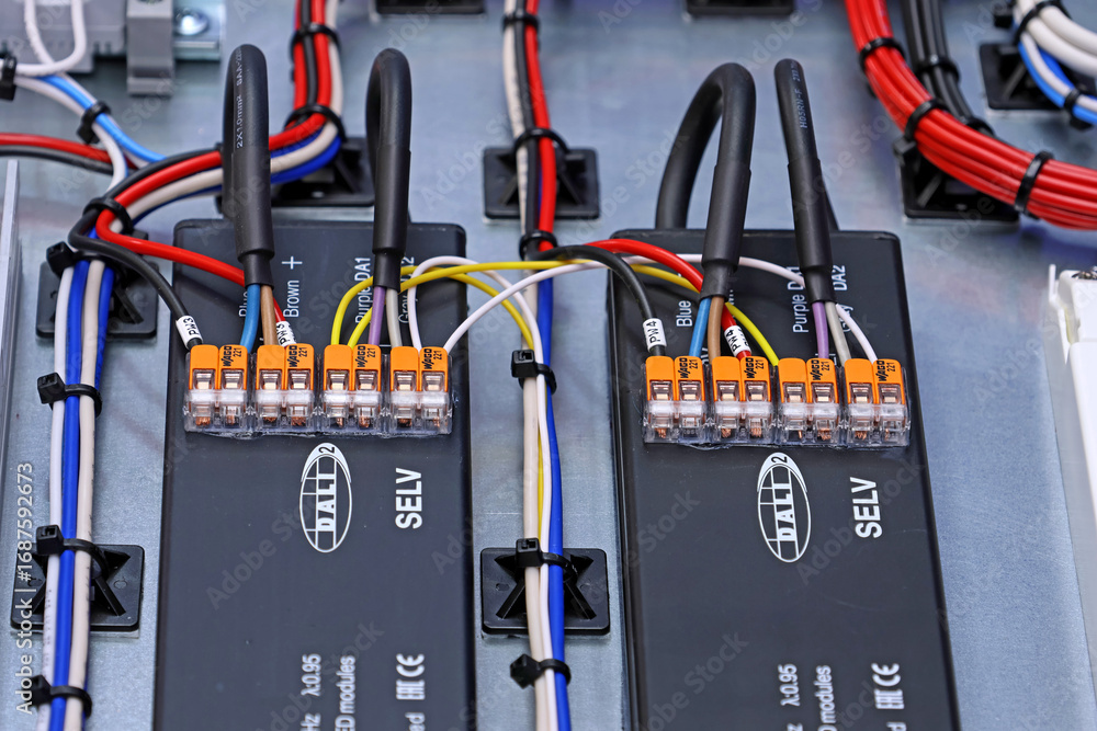 Connect electrical power modules using Wago quick connect terminals in ...