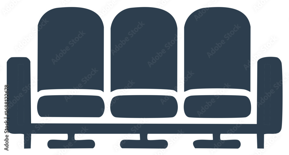 Theater seats illustration. Cinema or auditorium chairs. Vector drawing ...