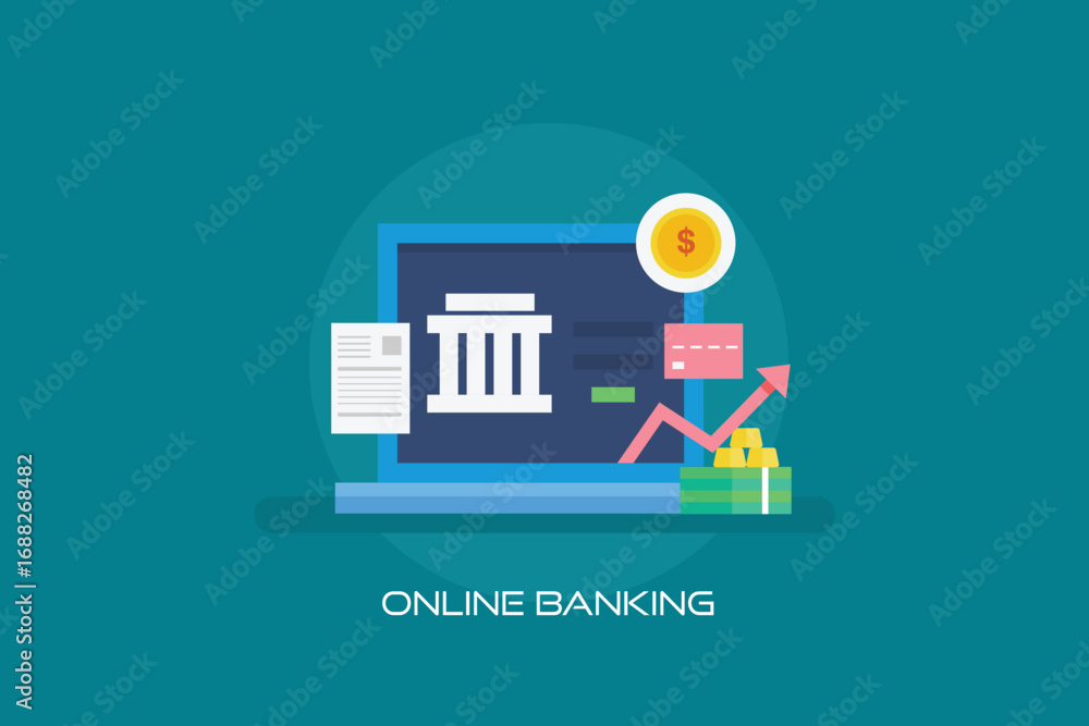 Bank offering multiple services through internet banking, including ...