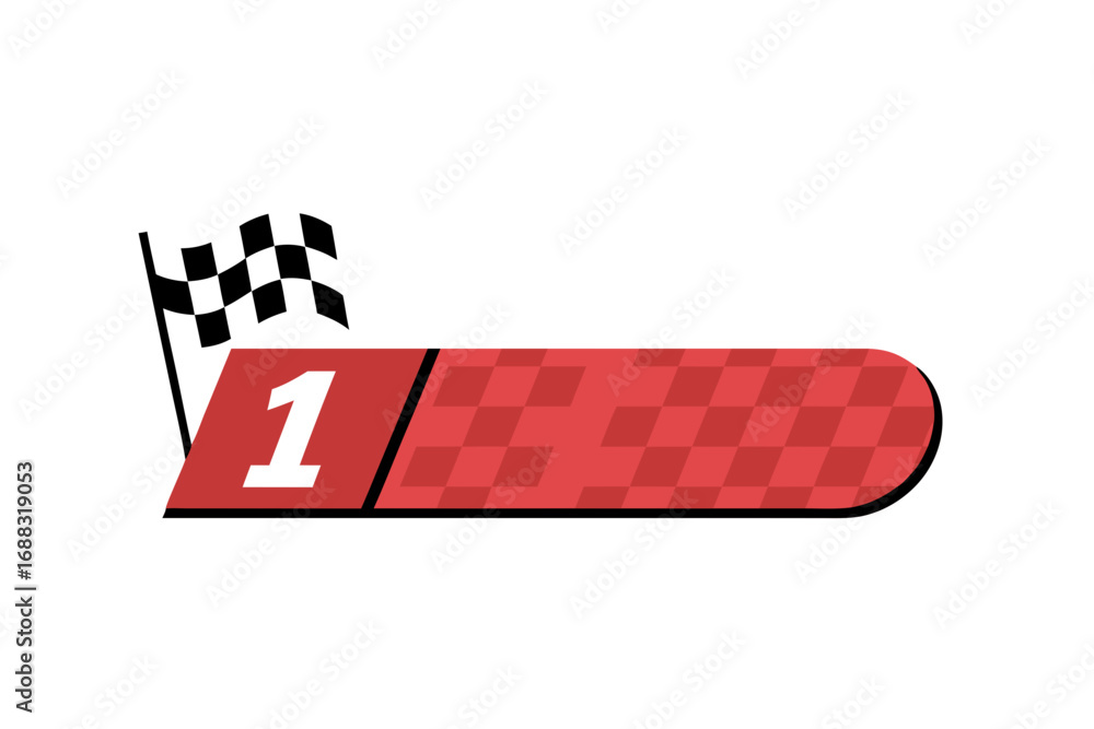 F1 car race vector elements collection of checkered flags, banners, and ...