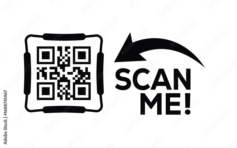 Scan QR code icon. Digital scanning qr code. QR code scan for ...