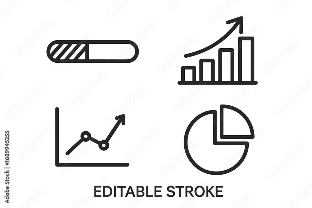 Image vectorielle Stock Data Analytics Icon Set. Editable Stroke ...