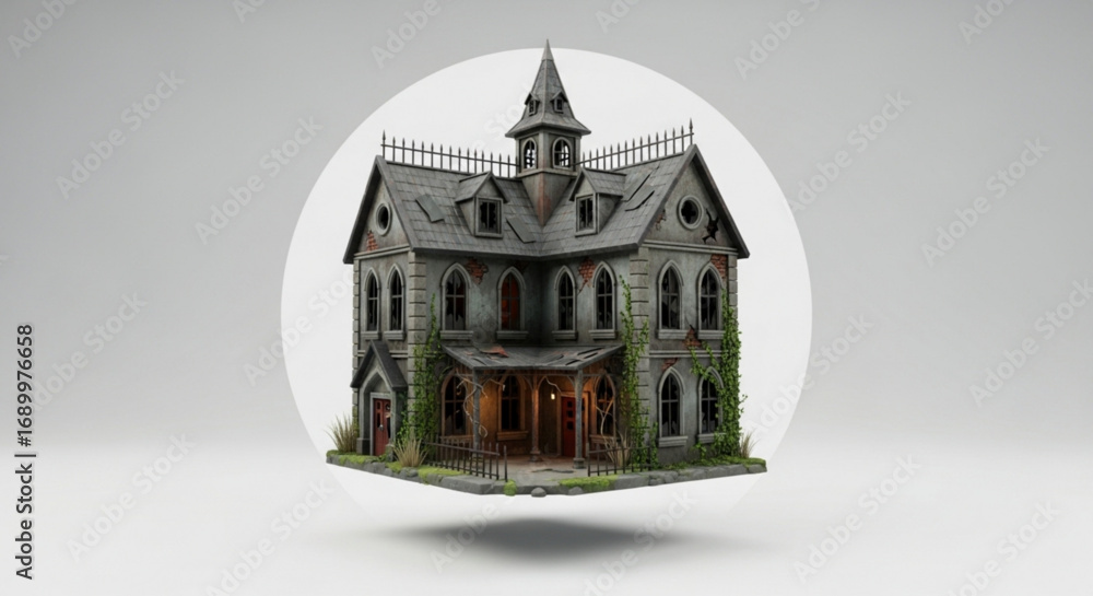 Explore haunted house illustration for halloween spooky season and ...