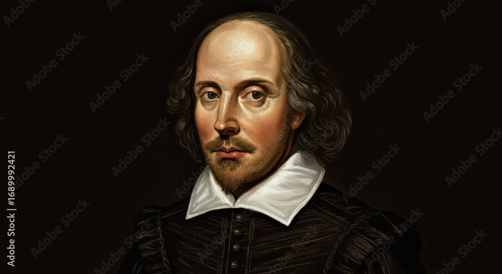 Portrait of William Shakespeare, Renowned English Playwright, Poet, and ...