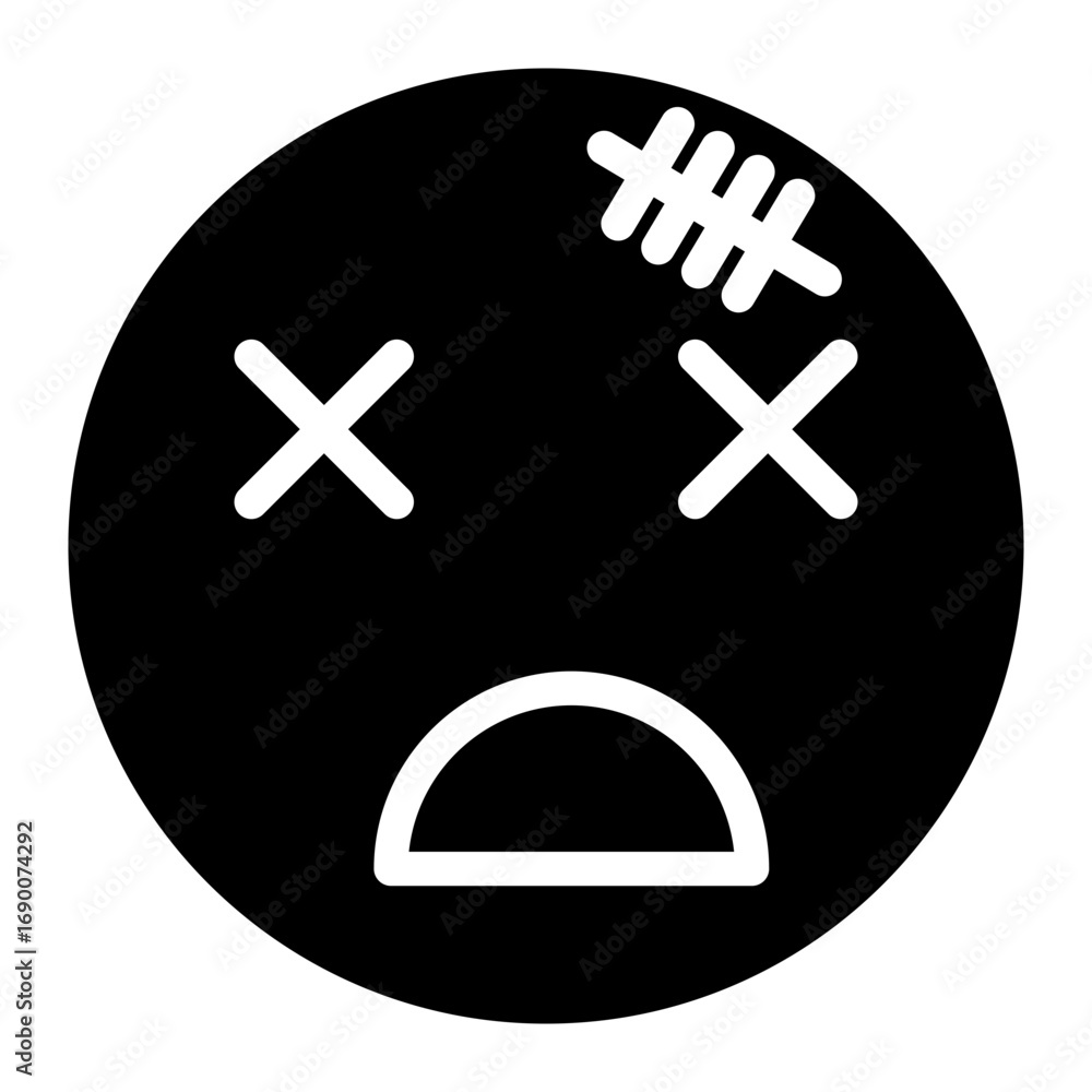 spooky emoticon icon Stock Vector | Adobe Stock