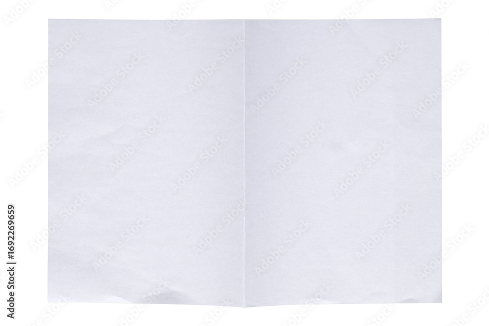 white folded paper sheet isolated on transparent png background ...