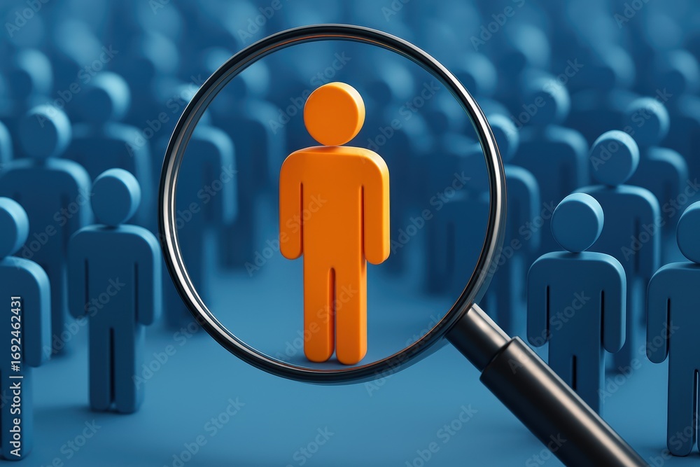 Recruitment Selection: A symbolic illustration of a person being ...