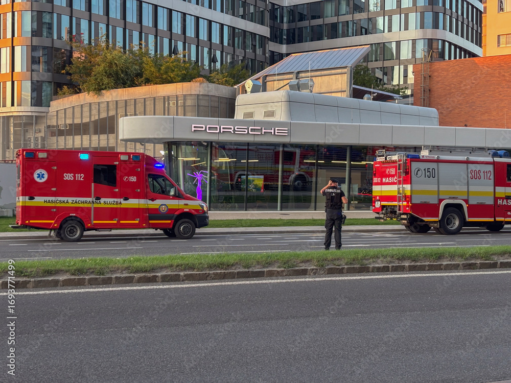 September 08, 2025, Slovakia, Bratislava: A 226 kg World War II bomb was discovered in ...