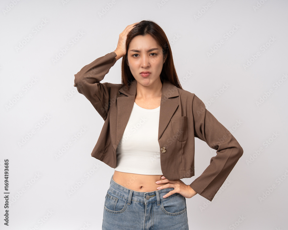 Angry boring asian woman emotional. Asian woman annoyed mad bad furious ...