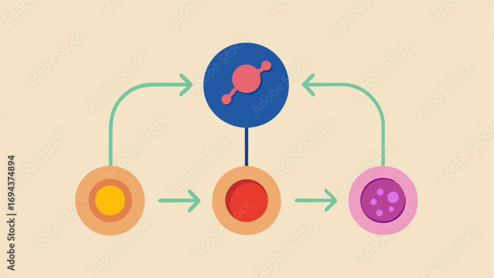 Cell Signaling Process A simple flowchart illustrating how exosomes ...