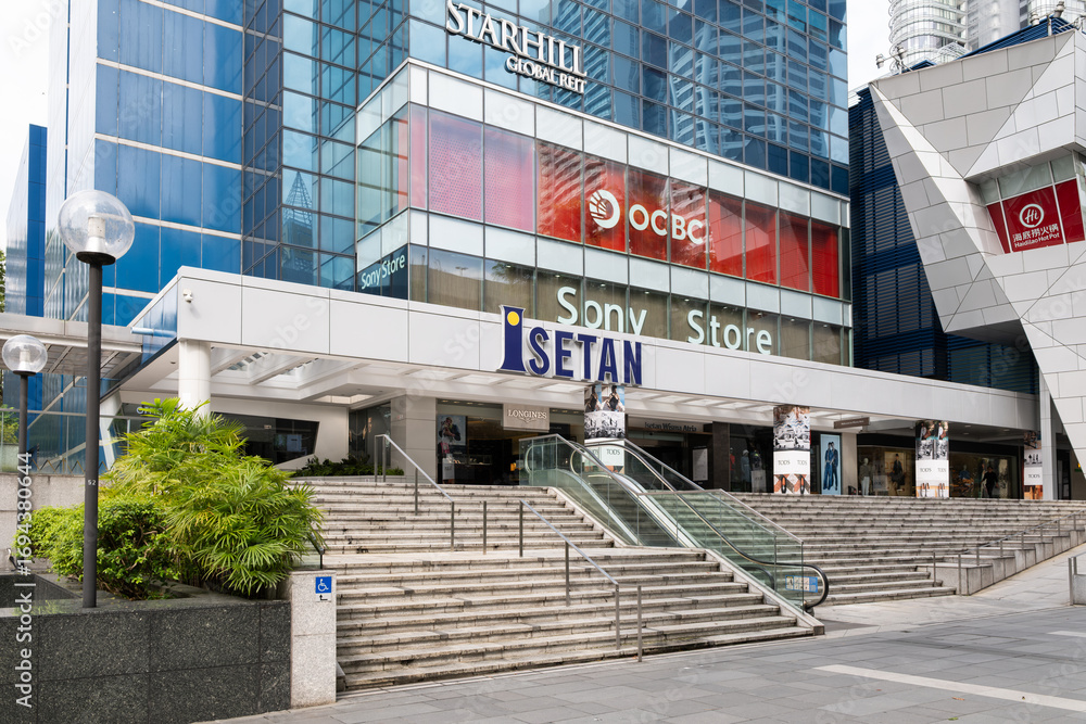Singapore, Singapore - May 01, 2025: Isetan department store entrance ...