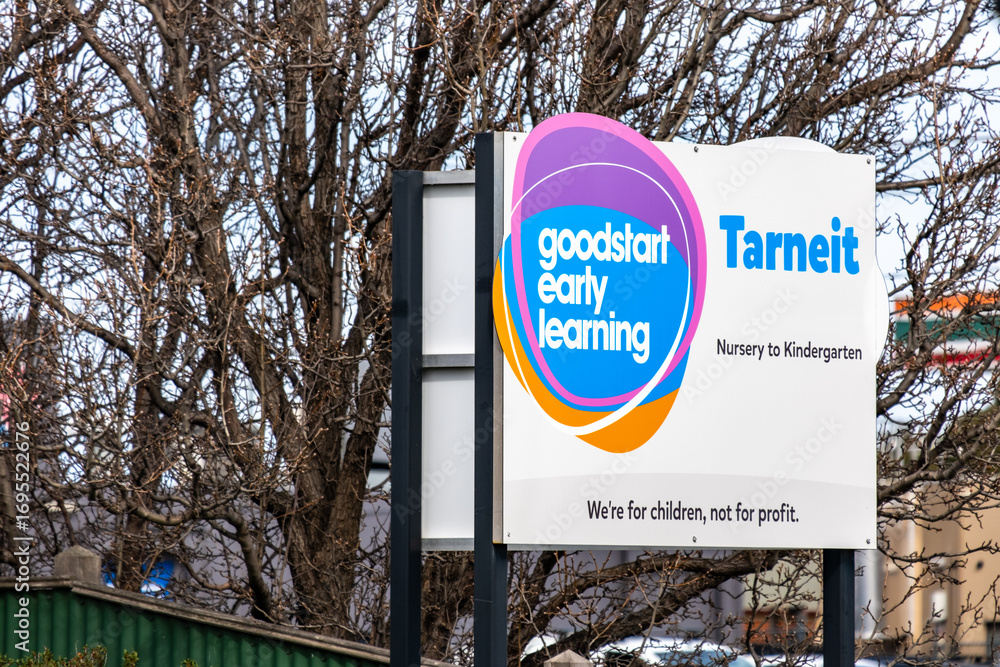 Goodstart Early Learning logo on a signboard in Tarneit, Melbourne ...