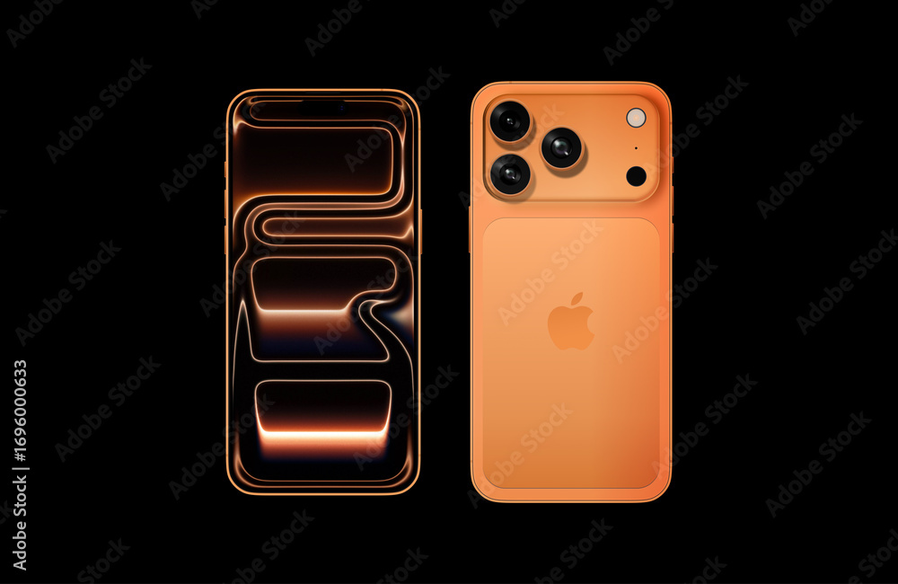 Apple iPhone 17 Pro shown in Cosmic Orange. High-resolution JPEG ...