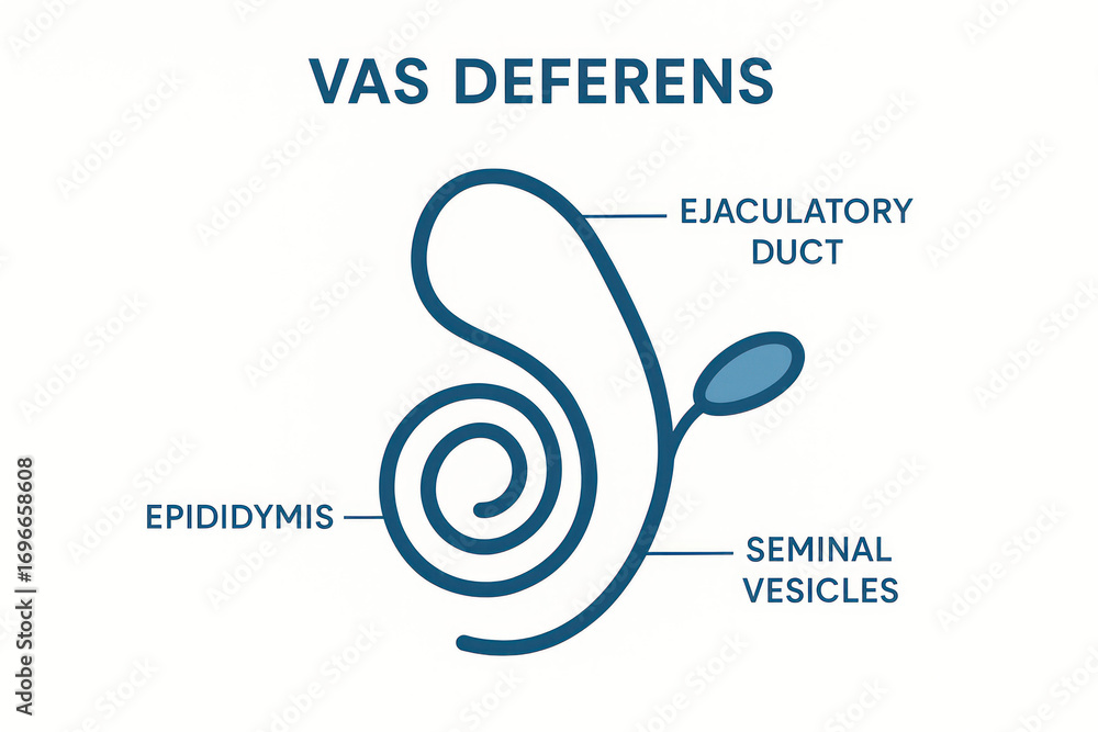 Vas Deferens Anatomy Illustration Epididymis Ejaculatory Duct
