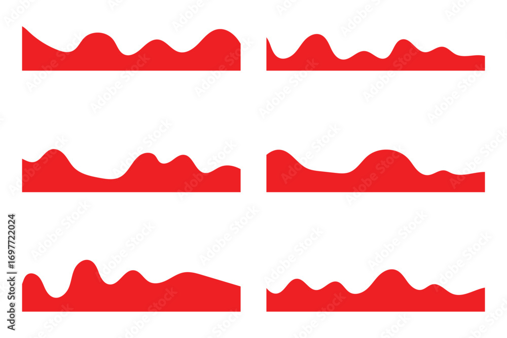 Vector set of separator header, section divider shapes for website, app ...