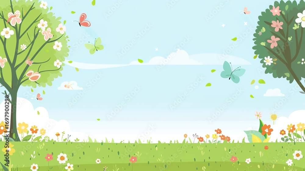 Simple spring background designs, which can meet the needs of spring ...