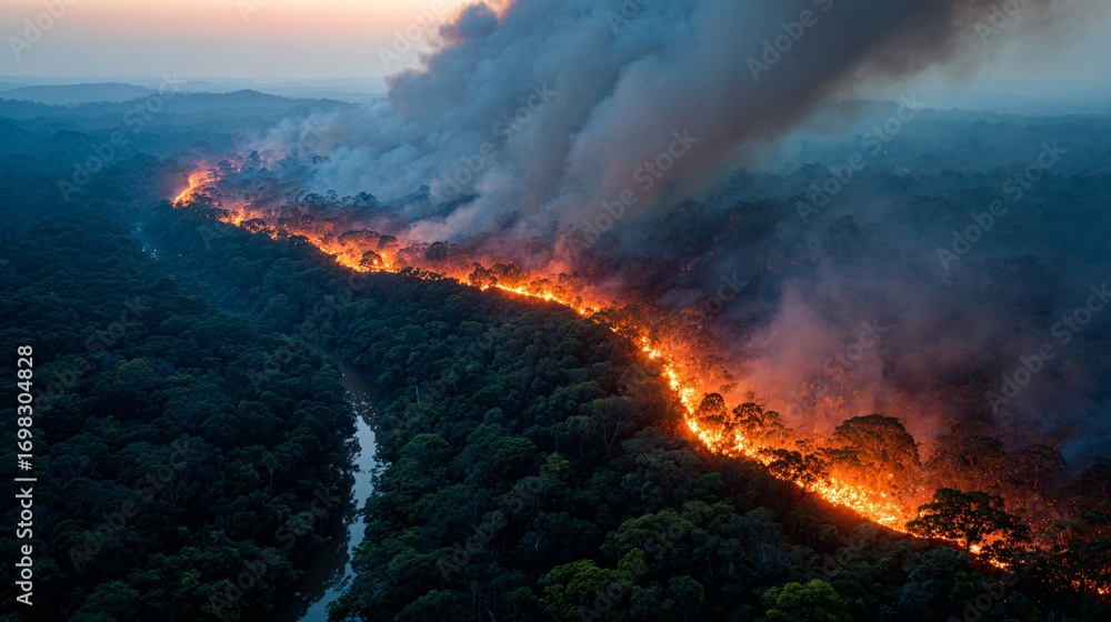 Inferno in the Amazon A Devastating Wildfire Engulfs Lush Rainforest ...