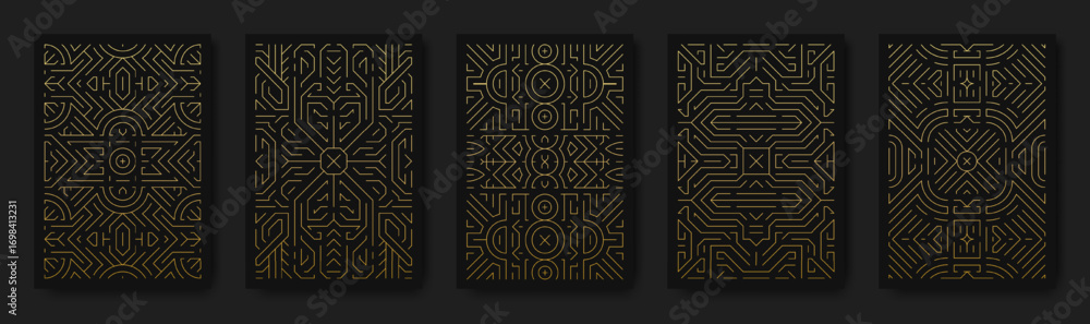 Art deco pattern. Tarot magic card. Mystic geometric engraving texture ...