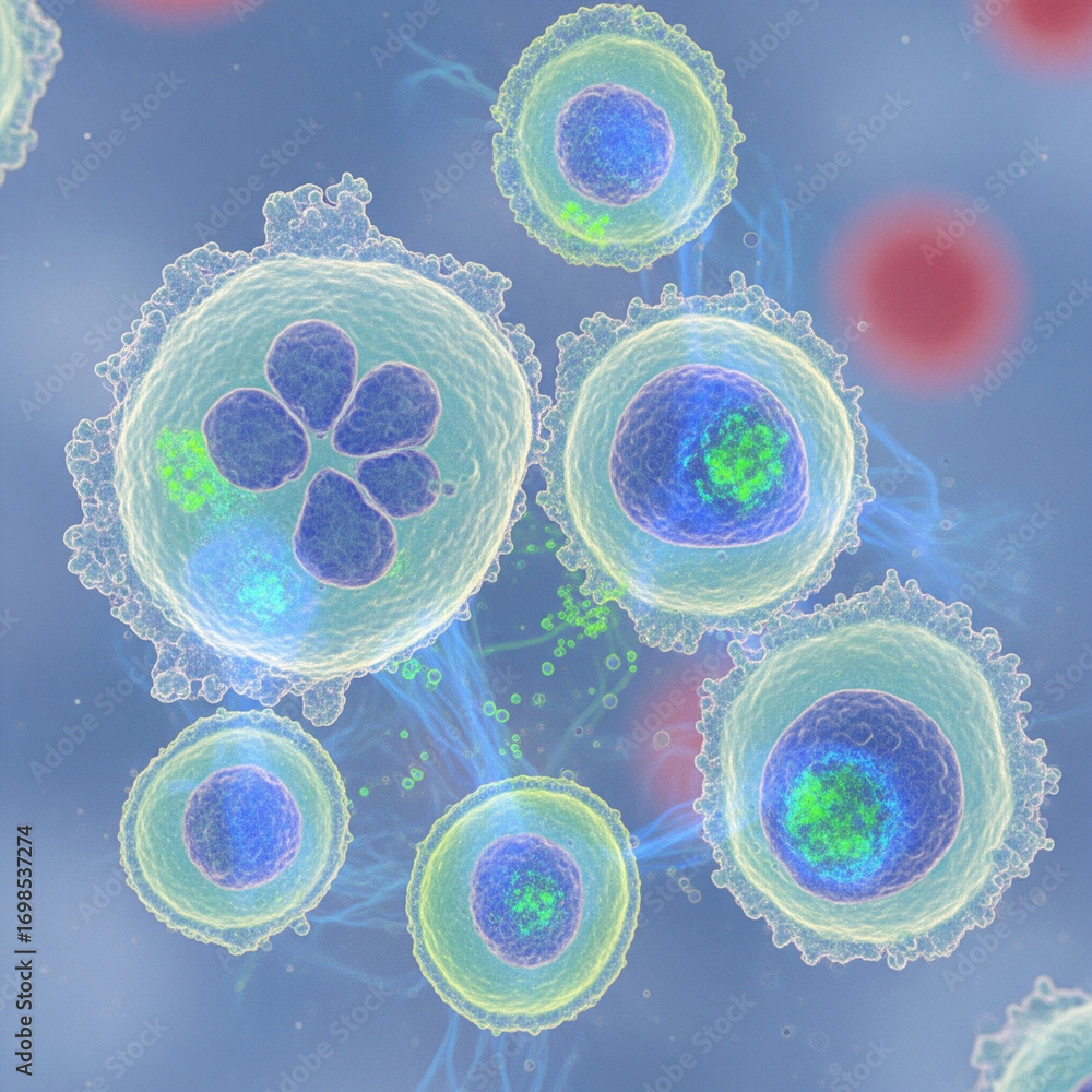 Stock-Illustration „ROS Production Detailed microscopic depiction of ...