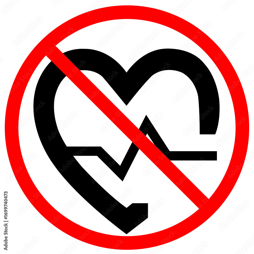 No Pacemaker Sign, No Entry for Persons with Pacemakers, EMF Hazard ...