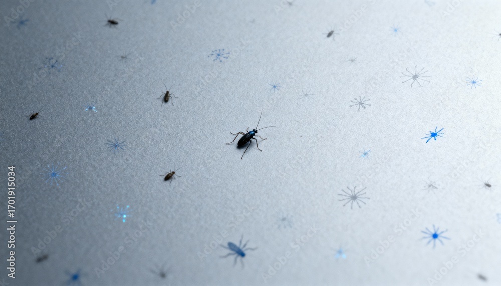 Infestation of Cockroaches and Insect Pests on Surface, Depicting ...