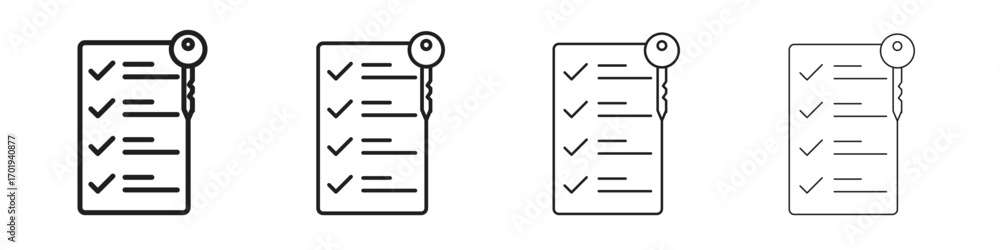 Key takeaway icons. thin line symbols in strokes Stock Vector | Adobe Stock