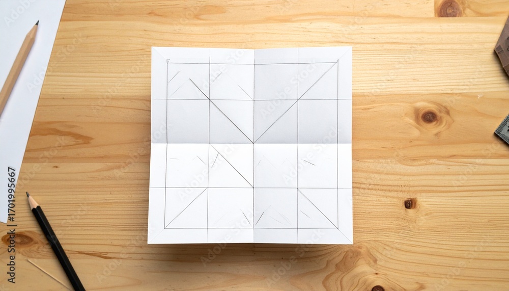 Paper Origami Step-by-step guide to folding a geometric shape Stock ...